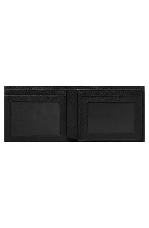 Montblanc Sartorial Leather Wallet 6cc With 2 View Pockets