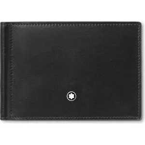 Montblanc Meisterstück Leather Wallet 6cc With Money Clip - Black