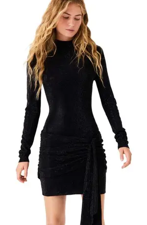 Maje Short Rhinestone Dress With Bow