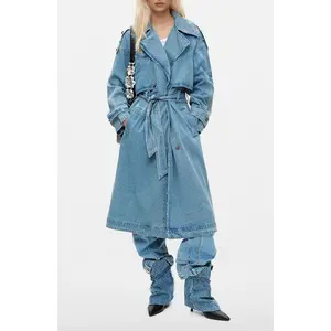 Desigual Denim Trench Coat - Medium Blue