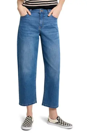 NIC+ZOE High Waist Barrel Leg Jeans - Atlantic