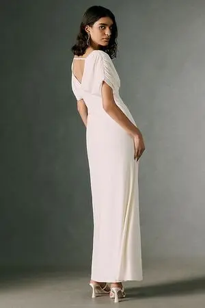 SIEMPRE Draped Knit Maxi Dress