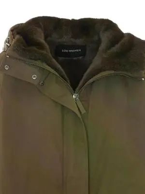 LOU ANDREA Faux-fur Trim Hooded Parka