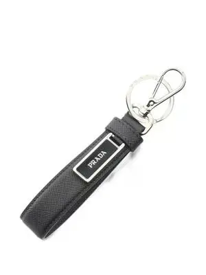 Prada Saffiano Leather Key Ring - Black