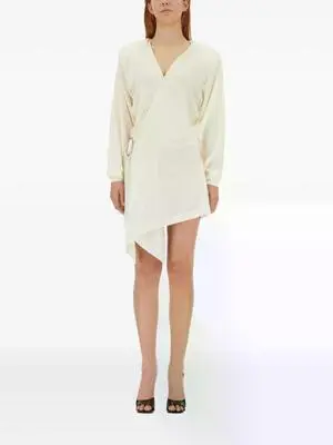 Attico Hurley Buckle-detail Mini Dress - Neutrals