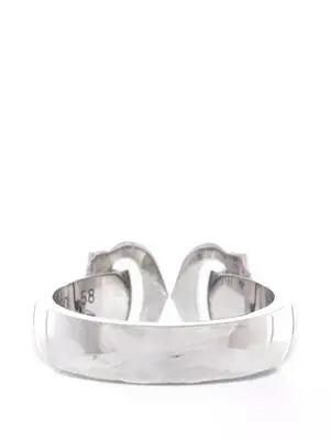 Cartier Vintage C De 18k White Gold With Diamonds Ring