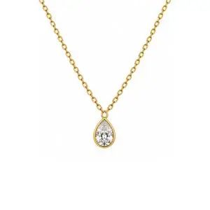 AARIA LONDON Noa Necklace Gold - London Topaz Blue