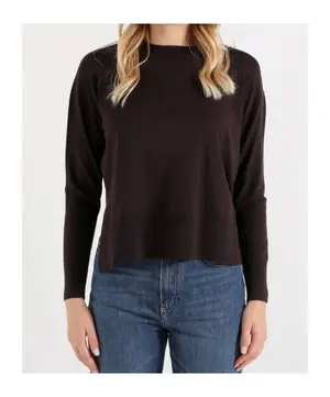 KAOS Side-slit Crewneck Sweater