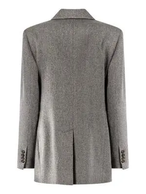 Brunello Cucinelli Double-breasted Herringbone-pattern Blazer