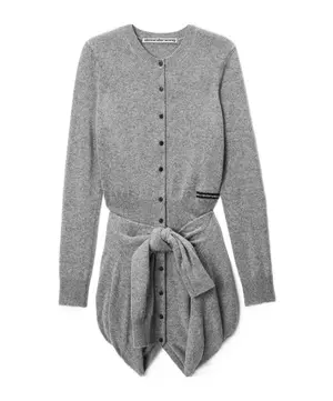 Alexander Wang Pre-styled Tied Sleeve Cardigan Dress - Ash-grey