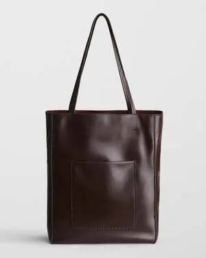 Phoebe Philo Chocolate Paper Tote - Brown