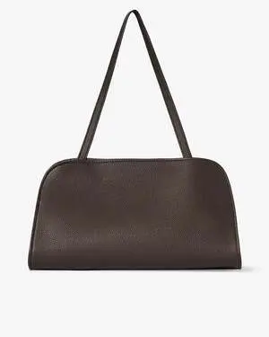 THE ROW Peggy Brown Leather Clutch