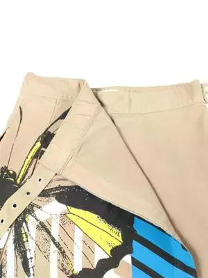 Dior 2010s Graphic-print Wrap Short Skirt
