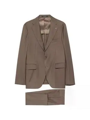 Tagliatore Single-breasted Notched-lapels Suit - Brown