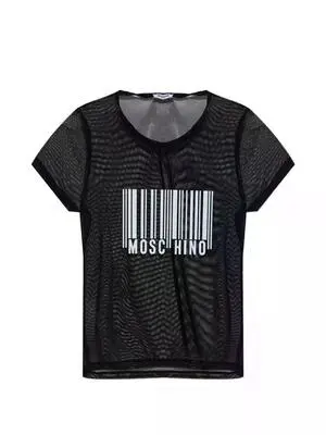 Moschino Mesh Logo-print T-shirt