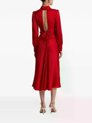 FRAMBOISE Dunya Tied-waist Midi Dress
