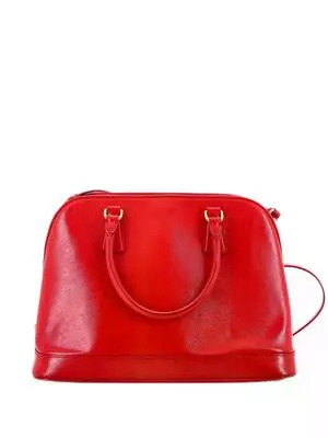 Prada Open Promenade Bag Vernice Saffiano Leather Medium Satchel