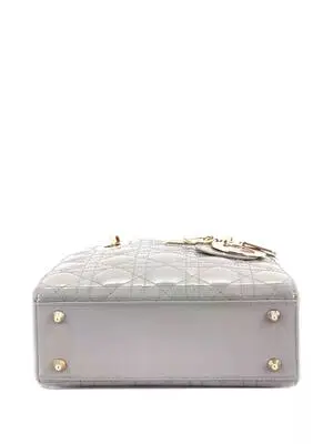 Dior Lady Bag Cannage Quilt Patent Small Satchel