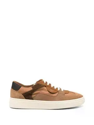 GIUSEPPE ZANOTTI Suede-panelled Sneakers - Brown