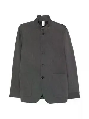HEVO High-neck Button-up Jacket - Grey