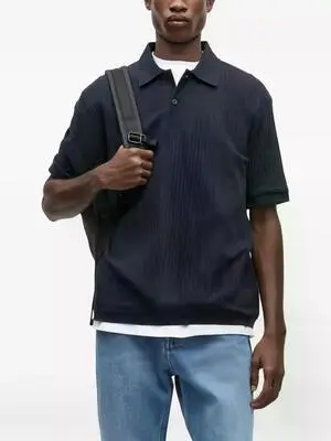 Samsøe Samsøe Sajase Ribbed-knit Polo Shirt