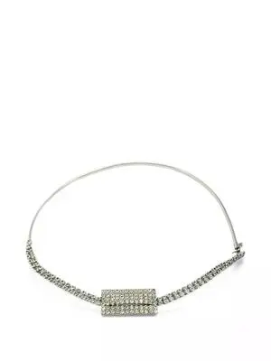 MADISON MAISON 1960s Rhinestone-embellished Coil Belt - Silver