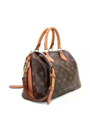 LOUIS VUITTON Speedy Bandouliere Bag Monogram Canvas 25 Satchel - Brown