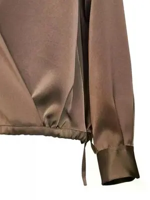 BLANCA VITA Wrap-front Drawstring Blouse
