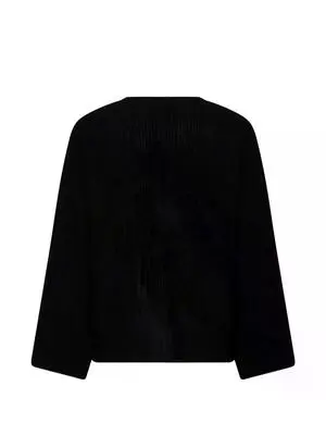 KAOS Button-embellished Ribbed-knit Sweater