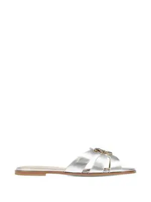 Pinko Love Birds Cut-out Sandals - Silver