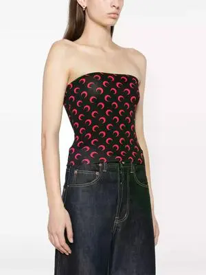 MARINE SERRE Moon Printed Jersey Tubed Top