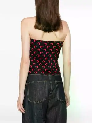 MARINE SERRE Moon Printed Jersey Tubed Top