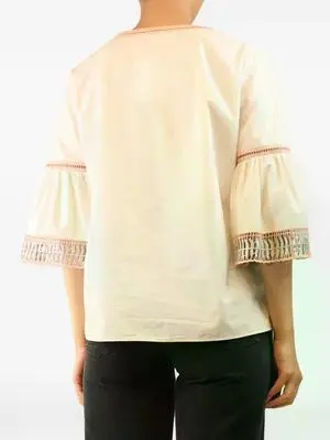 TEMPERLEY LONDON Embroidered Tiered-sleeve Blouse