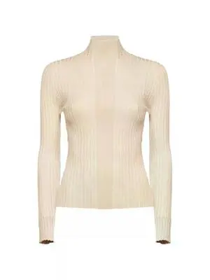 KAOS High-neck Ribbed Sweater - Neutrals