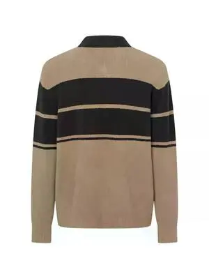 Samsøe Samsøe Sanino Striped Half-zip Polo Shirt