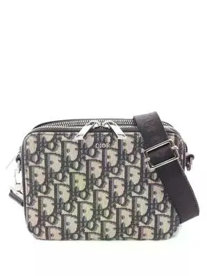 Dior 2010s Oblique Zip Pouch Shoulder Bag - Neutrals