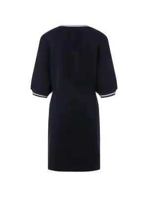 MARCCAIN Stripe-trim Elbow-sleeve Mini Dress