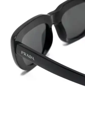 Prada Logo-print Rectangle-frame Sunglasses