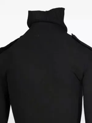 GREG ROSS High-collar Flap-pocket Bodysuit