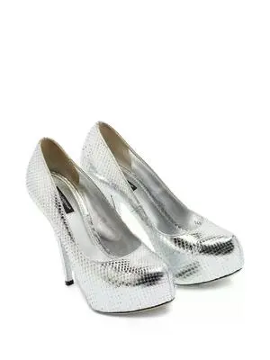 Dolce & Gabbana Python-embossed Platform Pumps