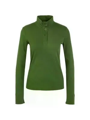 MARCCAIN Button-fastening Long-sleeve T-shirt - Green