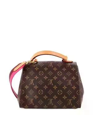LOUIS VUITTON Cluny Top Handle Bag Monogram Canvas Bb Satchel