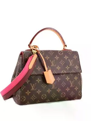 LOUIS VUITTON Cluny Top Handle Bag Monogram Canvas Bb Satchel - Brown