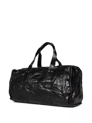 EPHMRL Crack-effect Leather Duffel Bag - Black
