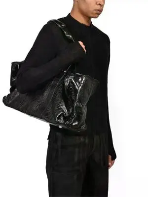 EPHMRL Crack-effect Leather Duffel Bag
