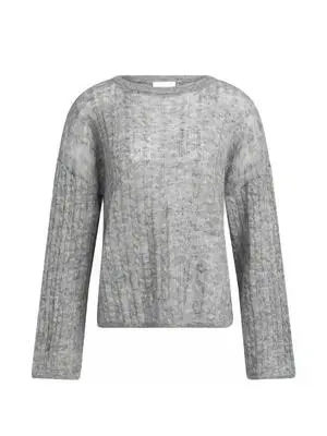 YAYA Cable-knit Boat-neck Sweater