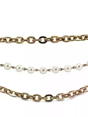 MADISON MAISON 1980s Faux Pearl-embellished Layered Chain Belt