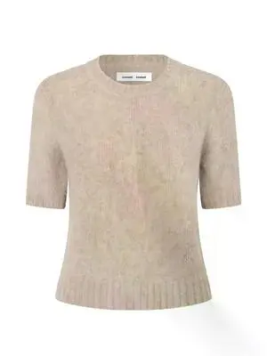 Samsøe Samsøe Sajeanne Short-sleeve Knitted Sweater - Neutrals