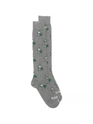 MC2 SAINT BARTH Snoopy-intarsia Socks - Grey