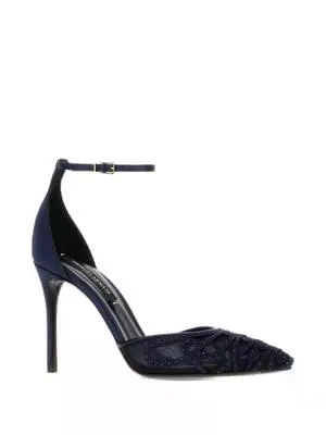 Giorgio Armani Satin Mesh-panel Pumps - Blue